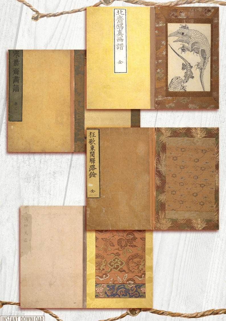 Japanese Cover Book Vintage Book Cover Paper Cover Ephemera - Etsy