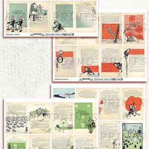 The Wonderful Wizard of Oz, Book Page, ATC, Children Digital Book ...