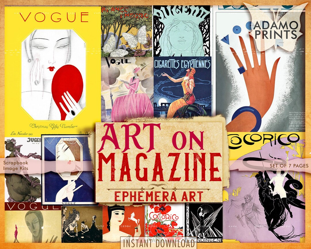 Art on Magazine, Magazine Digital, Digital Image, Vintage Art, Digital ...