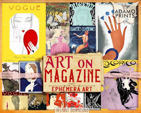 Art on Magazine Magazine Digital Digital Image Vintage Art - Etsy
