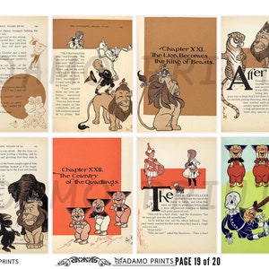The Wonderful Wizard of Oz, Book Page, ATC, Children Digital Book ...