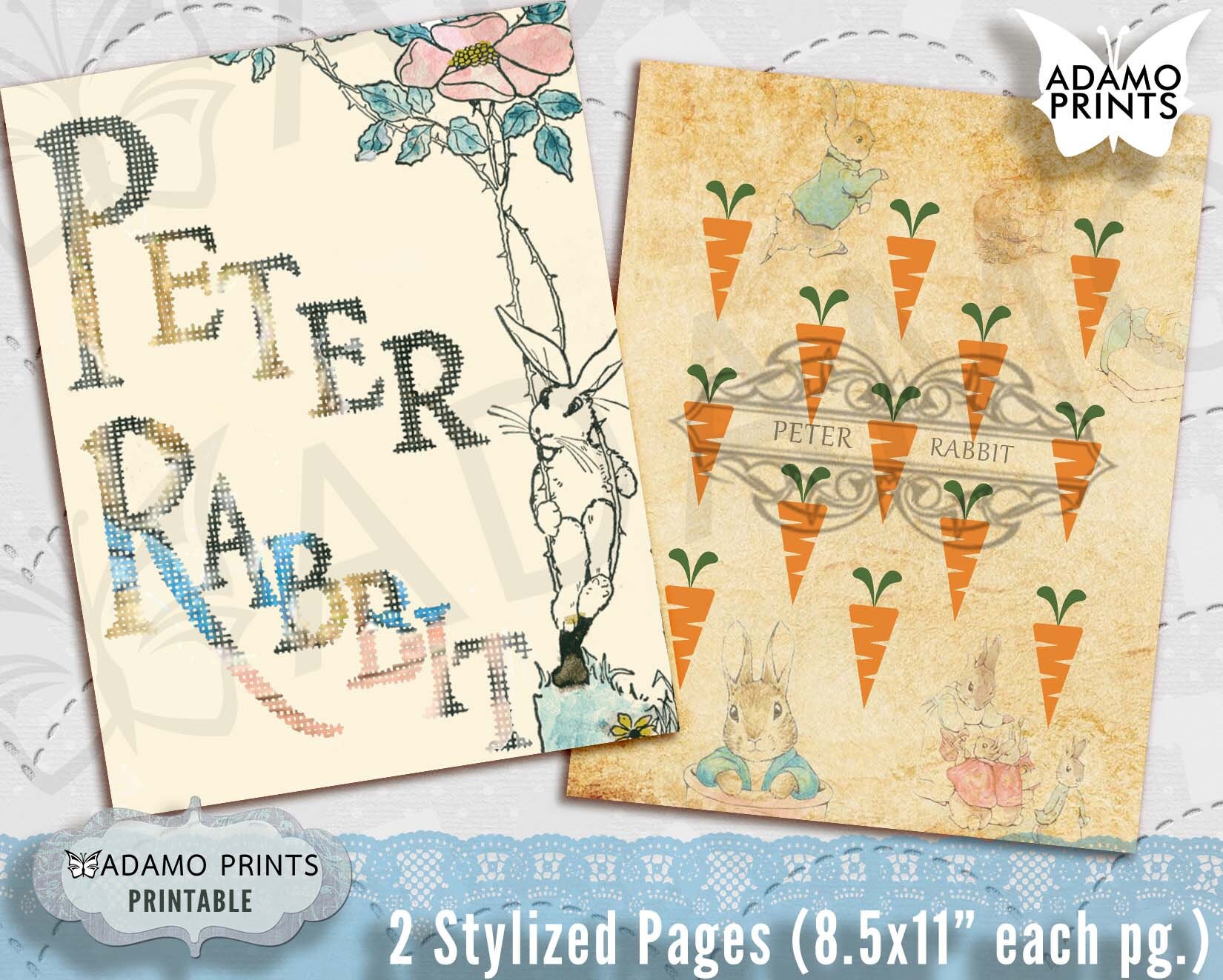 Beatrix Potter Peter Rabbit Tags Peter Rabbit Printable | Etsy