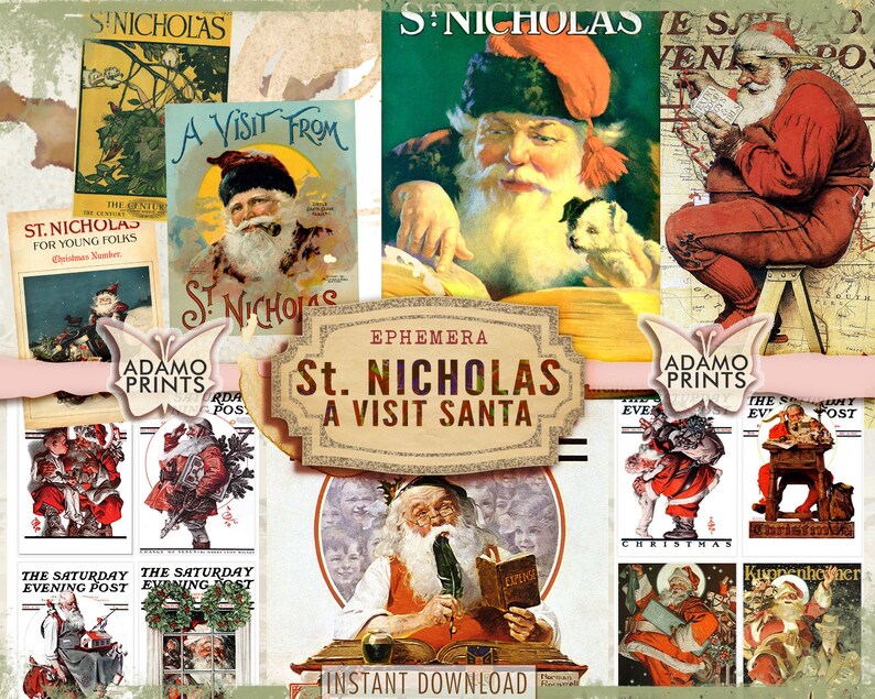 St. Nicholas A Visit Santa Christmas Time December | Etsy
