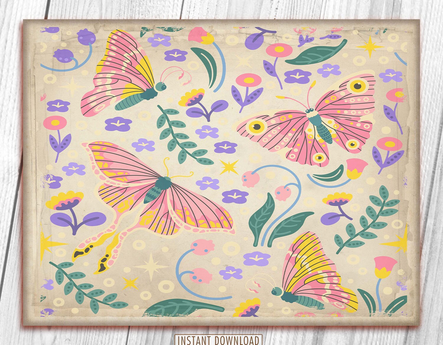 Floral Parchment Paper Journal Kit Vintage Paper Paper - Etsy