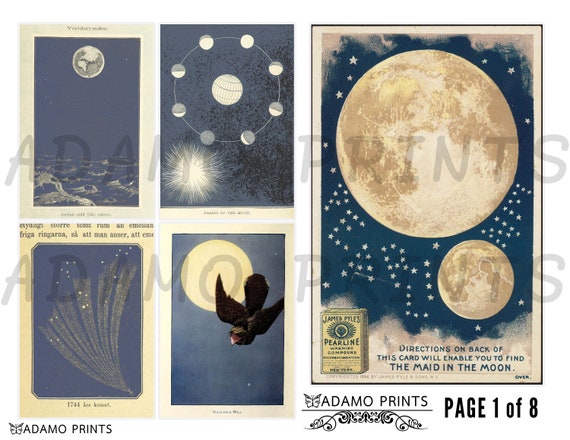 Vintage Moon And Stars