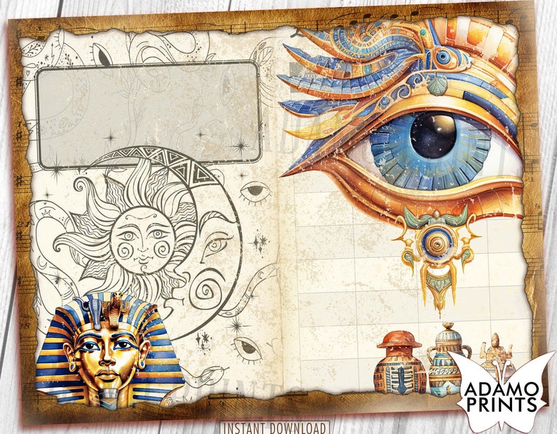 Ancient Egypt Junk Journal Kit, Journal Page, Collage Sheets, Ephemera ...