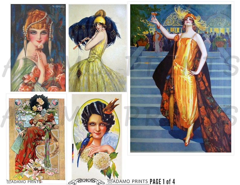 Gaspar Art Nouveau Digital Art Digital Classic Paintings | Etsy