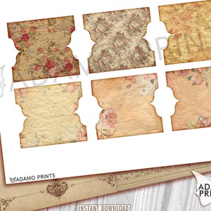 Vintage Book Cover Journal Kit, Tags, Tab, Journal Note Card, Journal ...