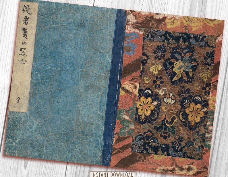 Japanese Cover Book Vintage Book Cover Paper Cover Ephemera - Etsy