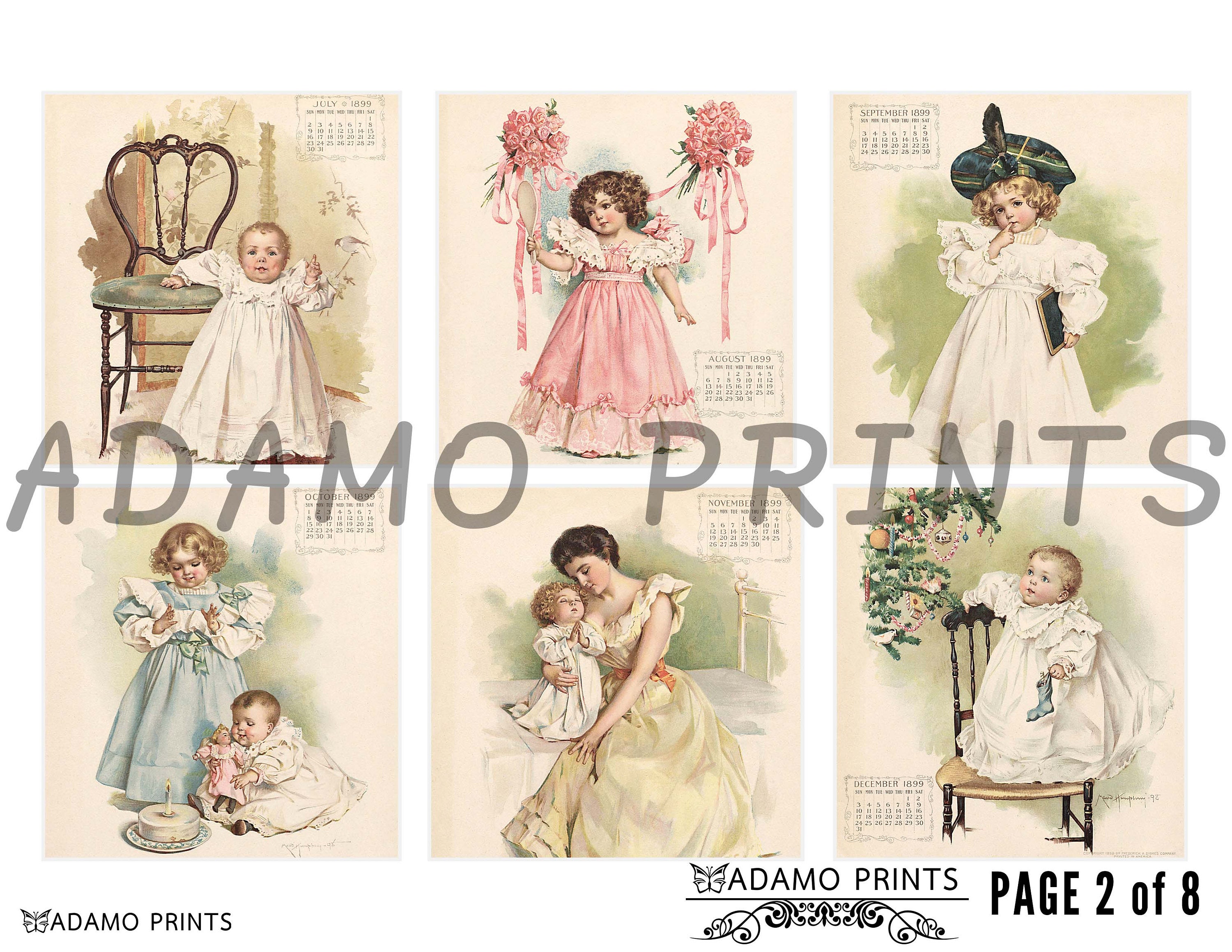 Muad Humphrey Calendar, Vintage Art, Child Ephemera, Ephemera Classic ...