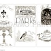 French Logo, Printable French, Ephemera Kit, Digital Images, Junk ...