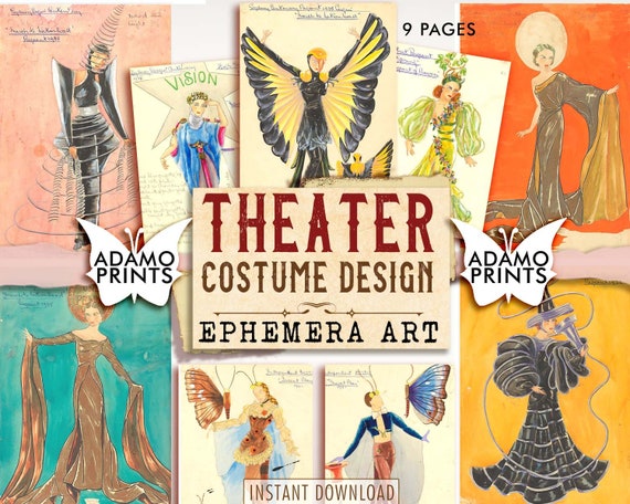Theater Costume Design Fashion Digital Digital Collage - Etsy
