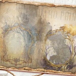 Enchanted Forest Journal Pages, Woodland Paper, Tree and Animal ...