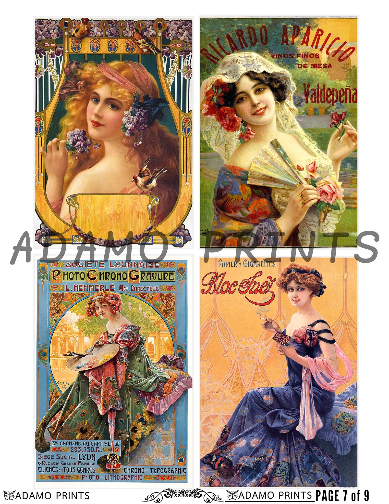 Bohemian Art by Gaspar CAMPS Digital Image Boho ATC - Etsy