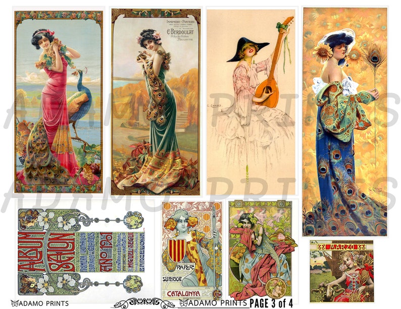 Gaspar Art Nouveau Digital Art Digital Classic Paintings | Etsy