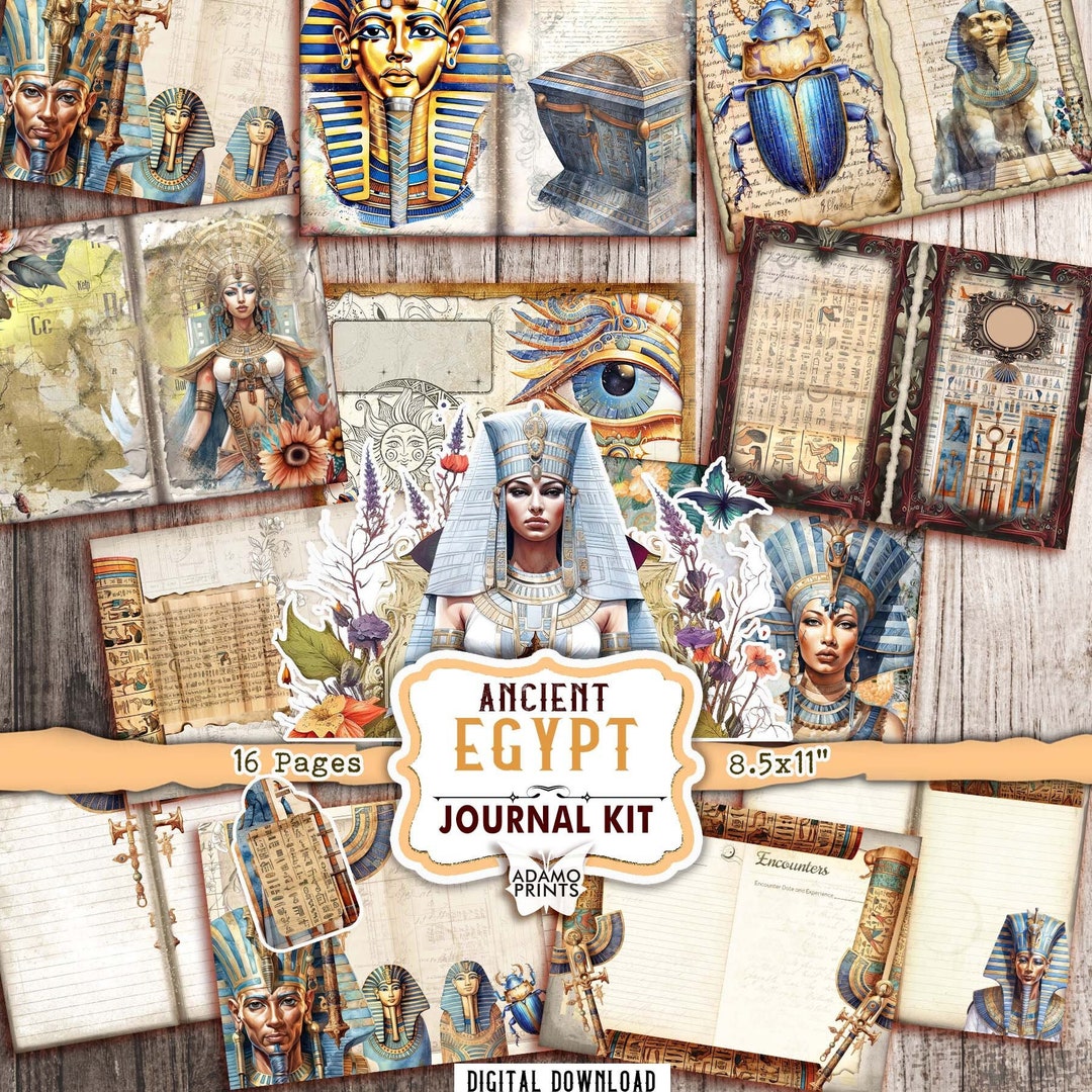Ancient Egypt Junk Journal Kit, Journal Page, Collage Sheets, Ephemera ...