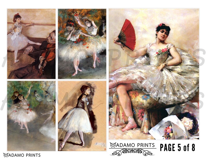 Ballerina Dance Classic Ephemera Digital Ephemera Printable - Etsy