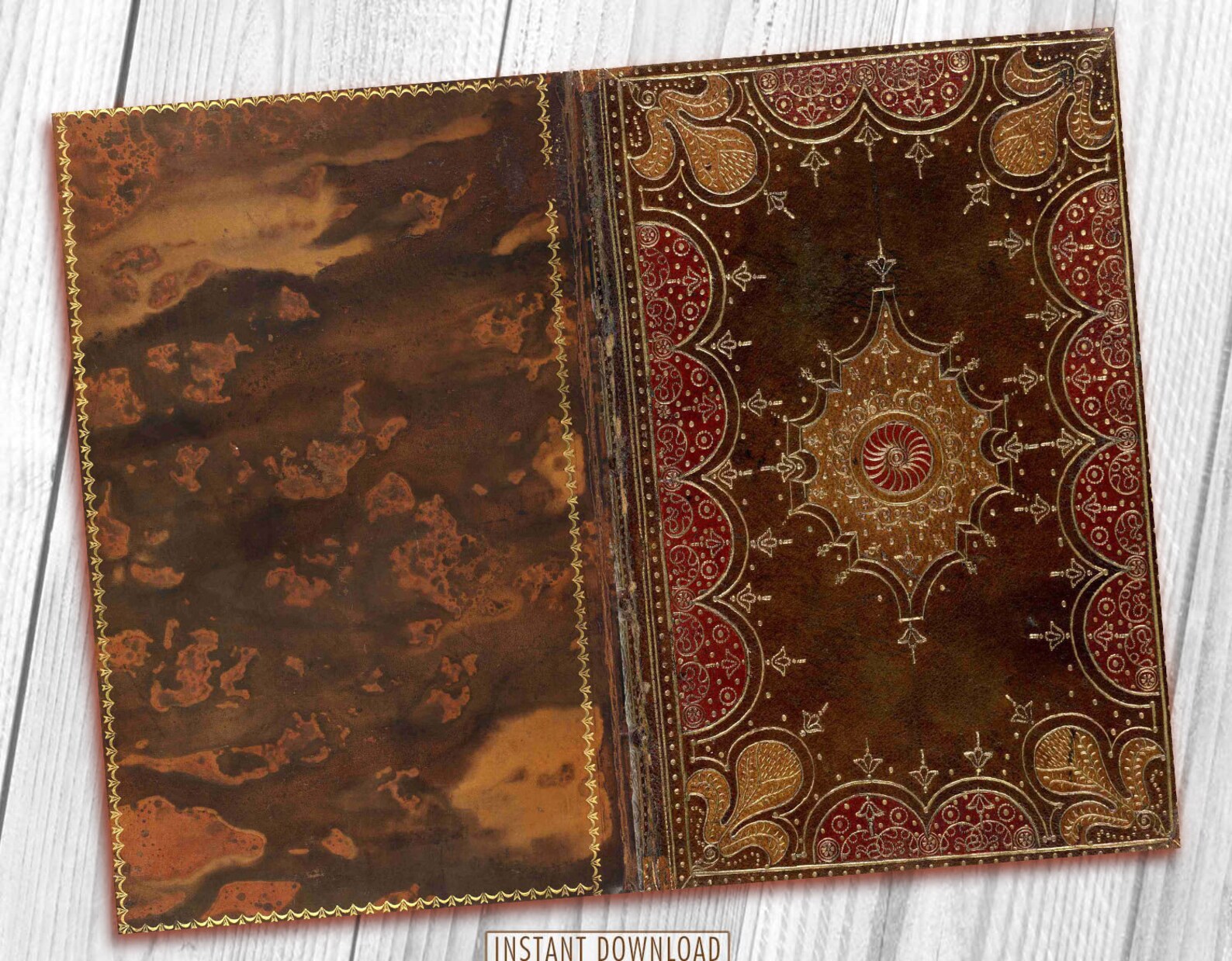 Motif Book Cover Journal Kit Vintage Bookbinding Ephemera - Etsy