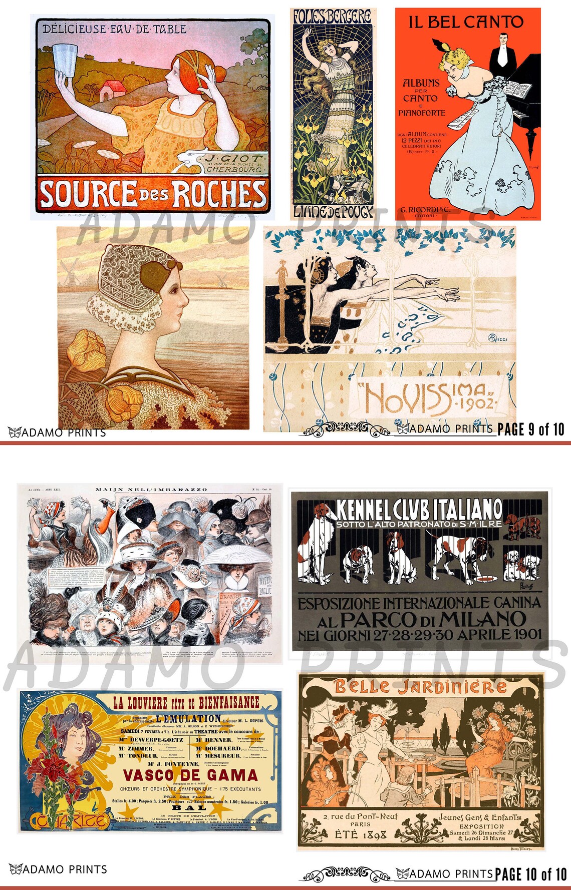 European Art Ads Poster, Ephemera Digital, Digital Collage, Old ...