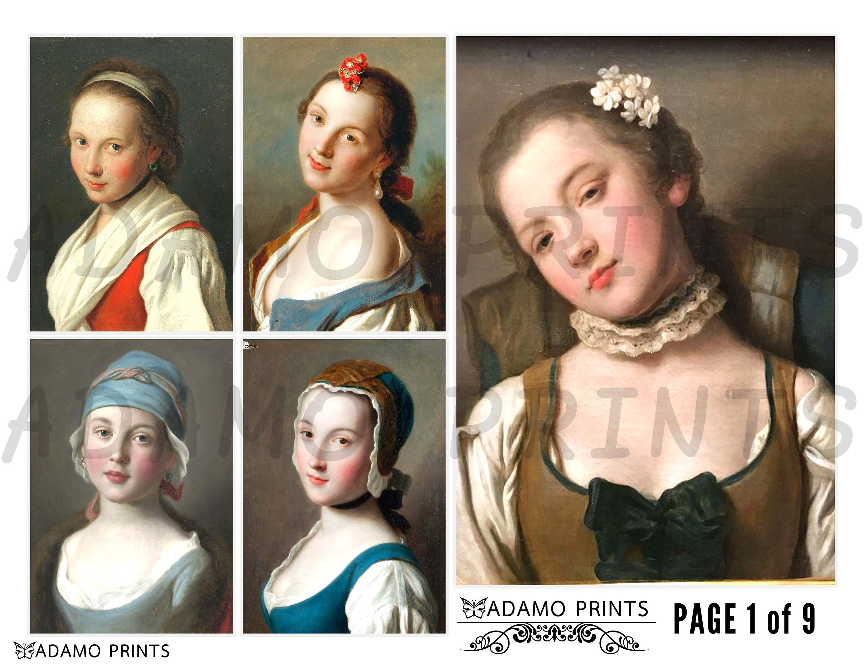 Russian Beauty, Victorian Women, Ephemera Classic, Junk Journal Kit ...