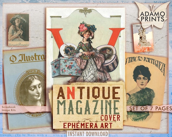 Antique Magazine Cover Magazine Digital Vintage Art Digital - Etsy