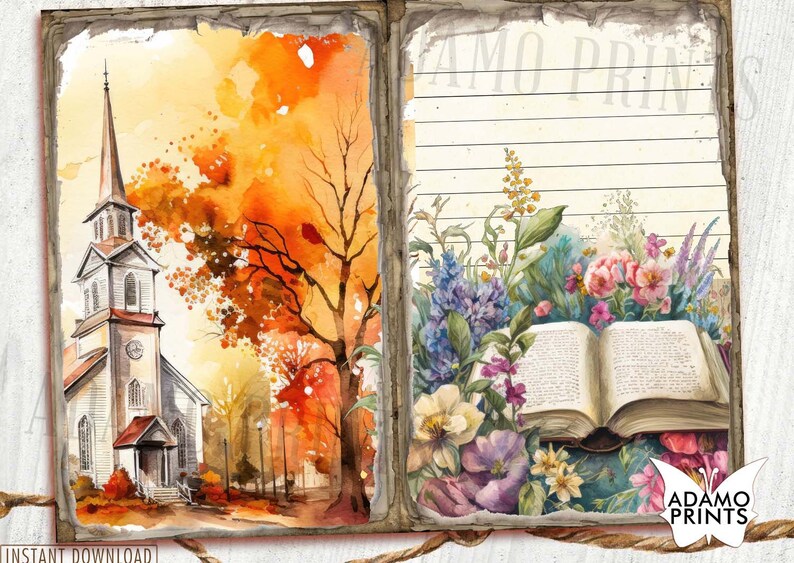 Christian Faith Junk Journal Kit, Prayer Journal, Jesus, Collage Sheets ...