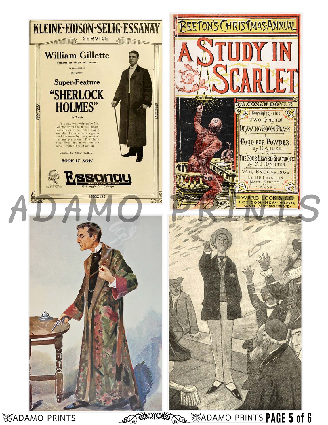 Sherlock Holmes Adventures Digital Fiction Detective - Etsy