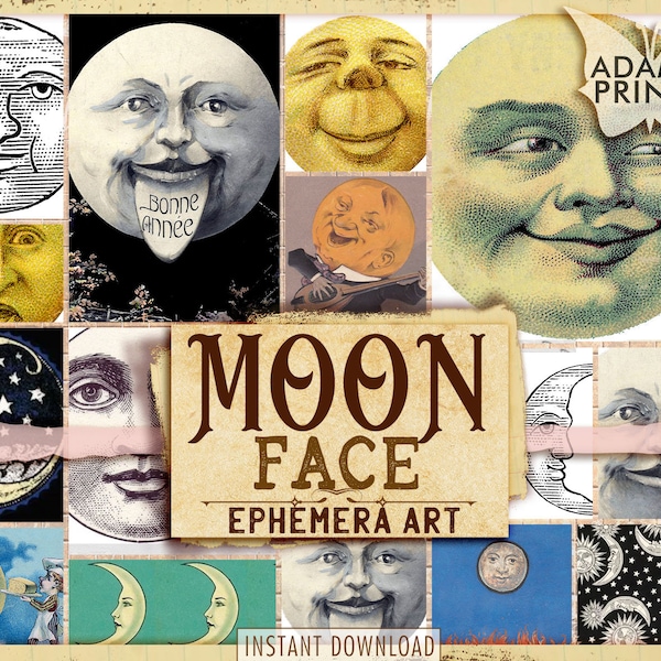Moon Face - Etsy