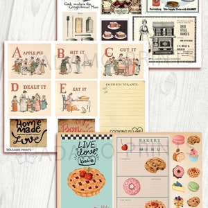 In the Kitchen Ephemera Pack, Food Ephemera, Printable Images, Vintage ...