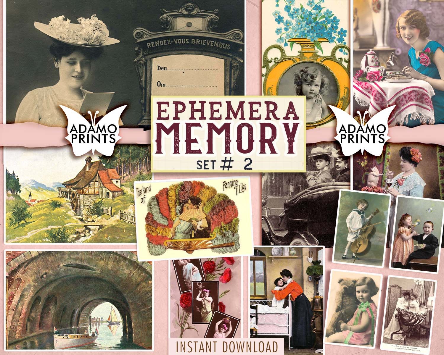 Ephemera Memory Set2 Vintage Photo Digital Ephemera Classic - Etsy
