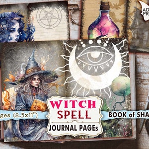 Witch Spell Journal Pages, Magic Digital, Horror, Book of Shadow ...
