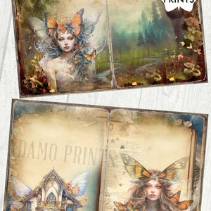 Basic Fairy Land Junk Journal Kit, Digital Paper Background for Journal ...