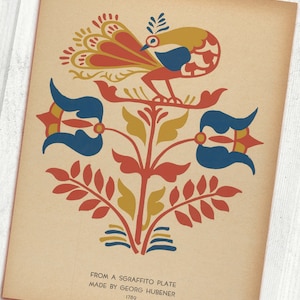 Vintage American Folk Art, Floral, Bird, Nature, Paper for Journal Kit ...