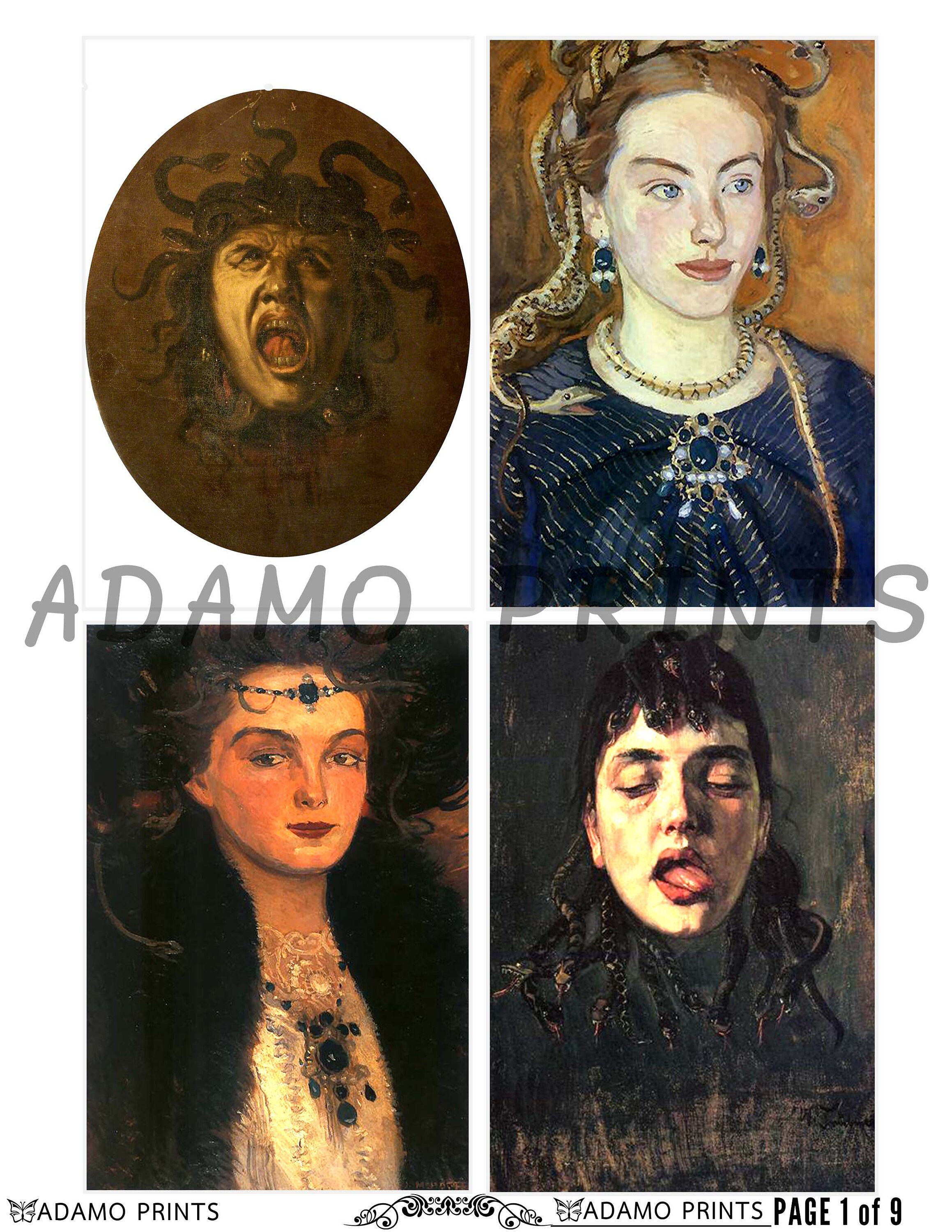 Medusa, Gorgon, Monster, Paranormal Occult, Mythology, Ephemera Classic ...