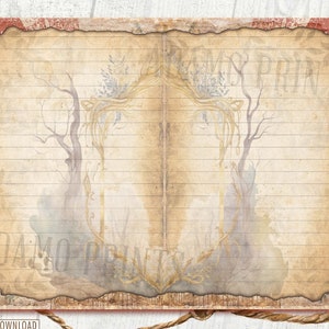 Enchanted Forest Journal Pages, Woodland Paper, Tree and Animal ...