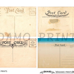 Old Time Postcard, Old Postage Digital, Printable Postcards, ATC ...