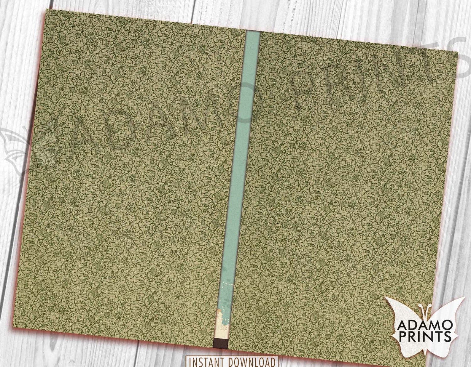 Journal Cover Kit Grunge Green Junk Journal Kit Vintage - Etsy