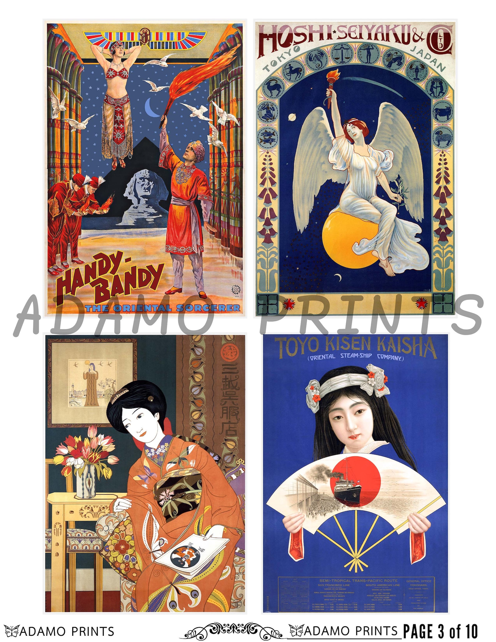 Oriental Art Digital Images Printable Images Vintage Art - Etsy