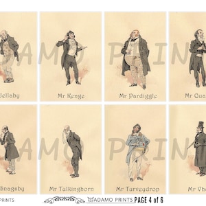 Charles Dickens Characters by Kyd Set2, Ephemera Classics, Digital ...