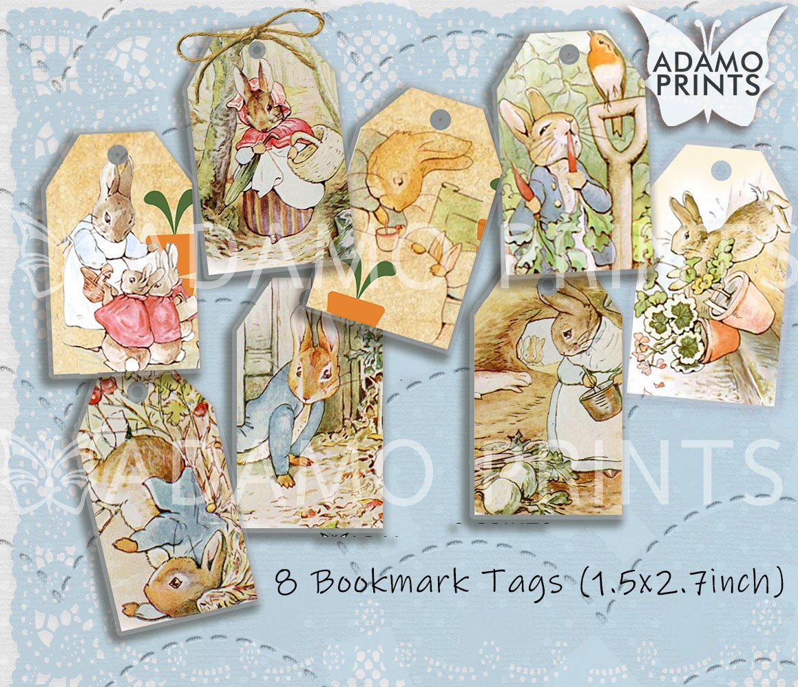 Beatrix Potter Peter Rabbit Tags Peter Rabbit Printable | Etsy