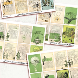 The Wonderful Wizard of Oz, Book Page, ATC, Children Digital Book ...