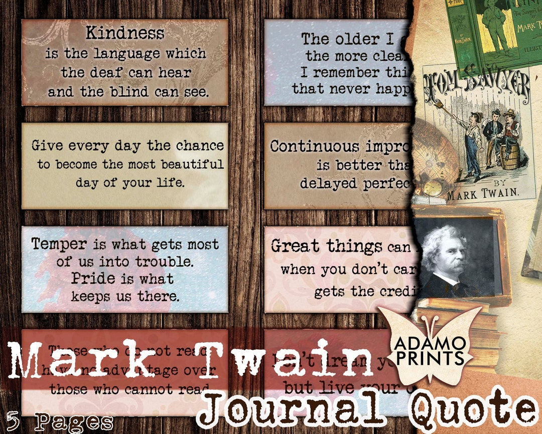 Mark Twain Quotes, Junk Journaling Words, Journal Prompts, Junk Journal ...
