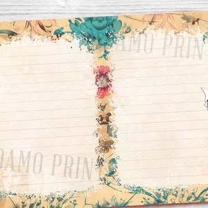 Boho Chic Journal Pages, Woman Bohemian Flower Junk Journal Kit, Boho ...