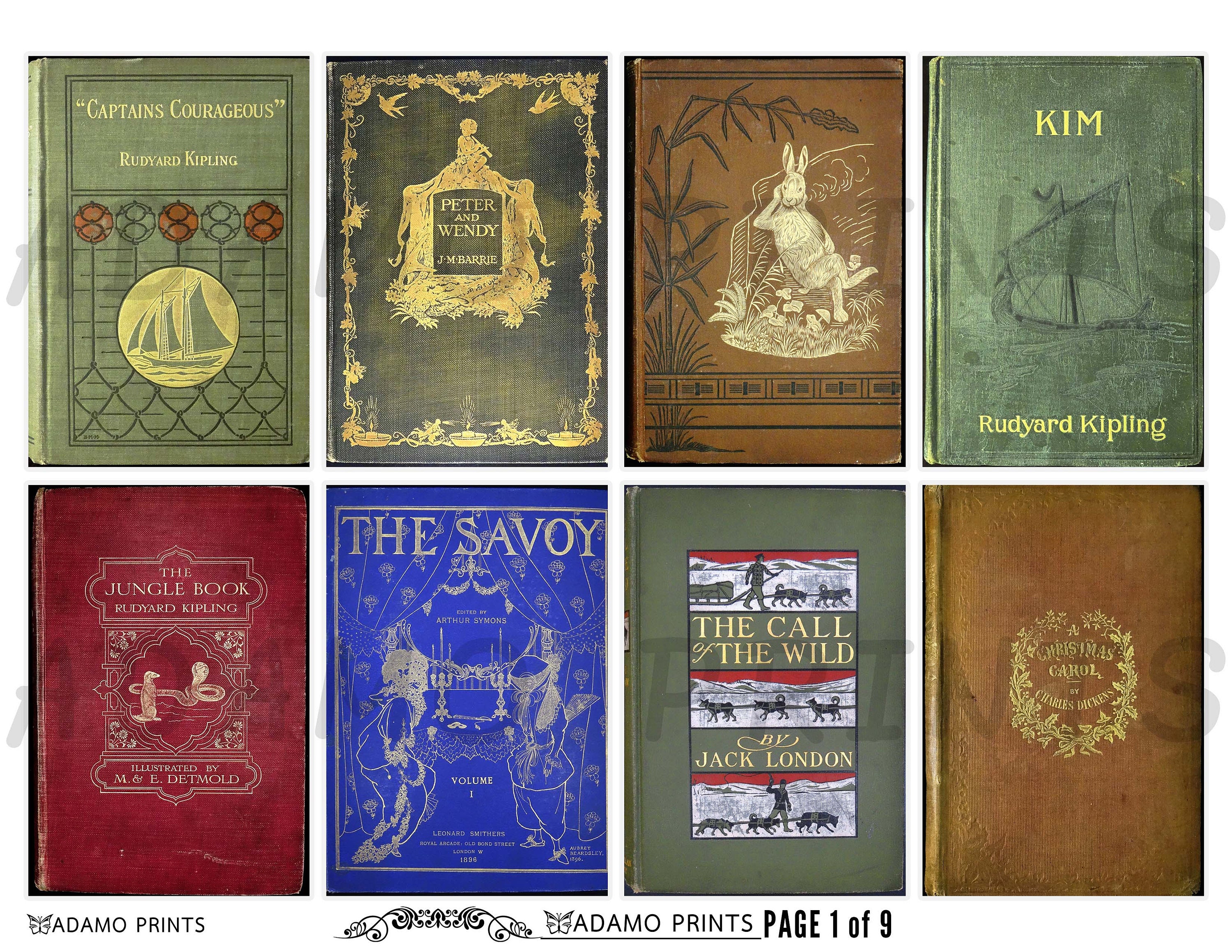 Classic Book Stories Victorian Digital Ephemera Classics | Etsy