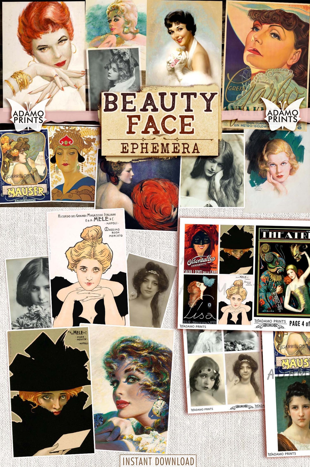 Beauty Face, Women Digital, Ephemera Classics, Photo, Digital Images ...