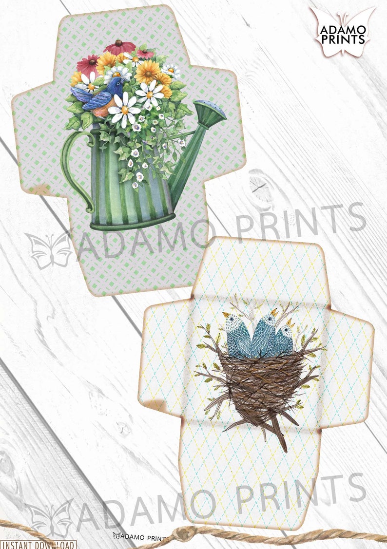 Shabby Chic Spring Envelope Junk Journal Kit Nature - Etsy