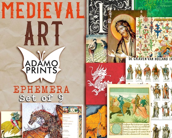 Medieval Art Fantasy Digital Digital Art Magic Vintage - Etsy