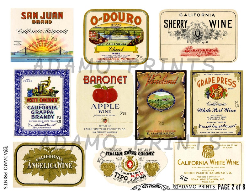 Vintage Label Vintage Crate Label Digital Labels Collage - Etsy