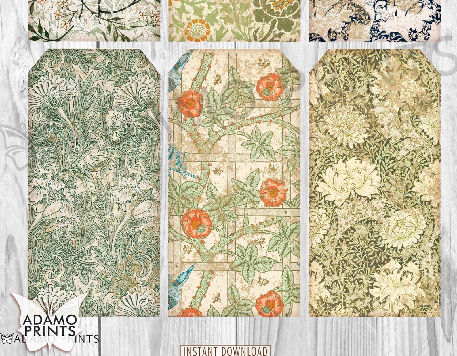 Victorian Grunge Tag Kit Digital Tag Victorian Ephemera | Etsy