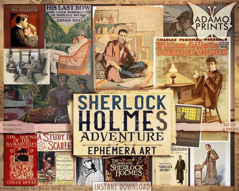 Sherlock Holmes Adventures Digital Fiction Detective - Etsy